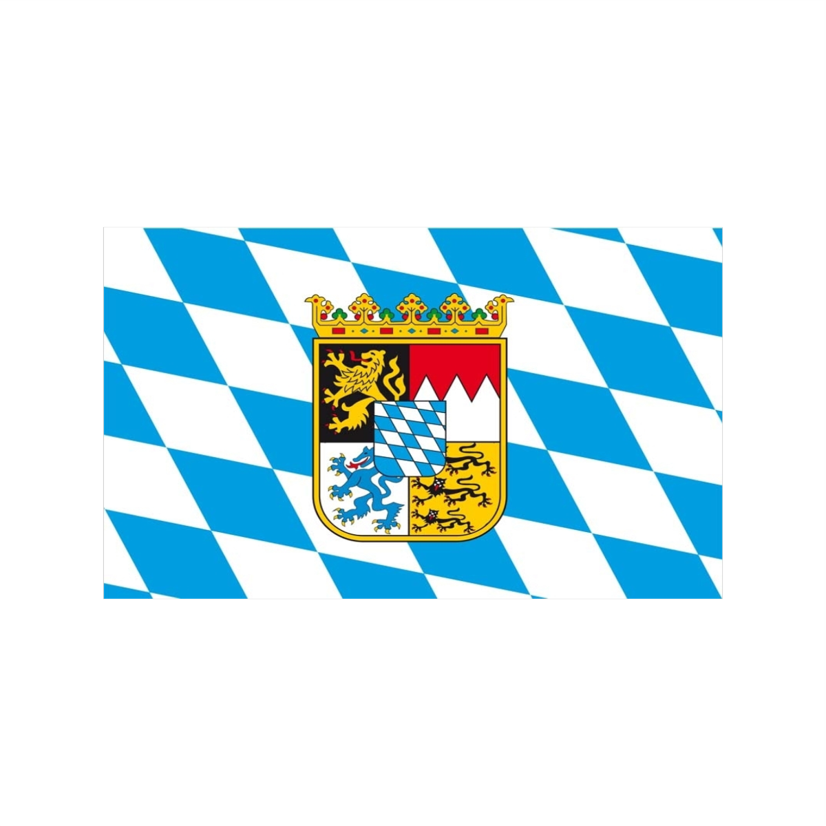 Bayern mit Wappen Fahne/Flagge 150 x 250cm